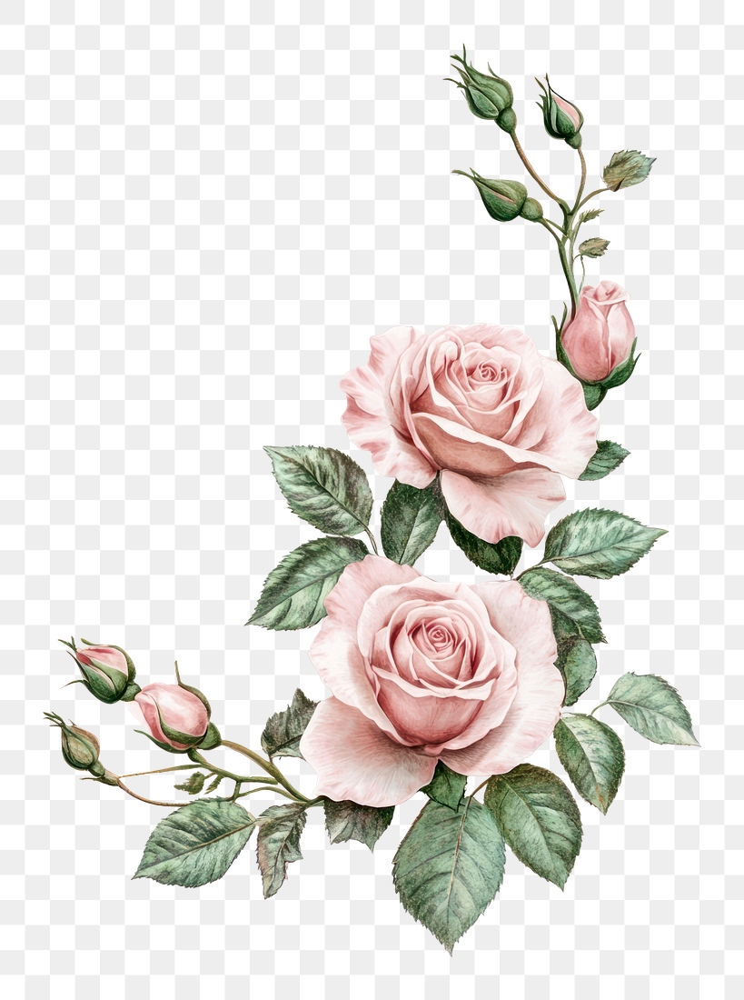 PNG Rose vine corner roses | Free PNG - rawpixel