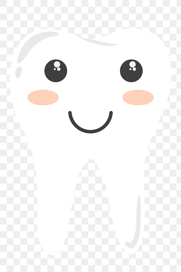 Smiling tooth png sticker, cartoon | Free PNG - rawpixel