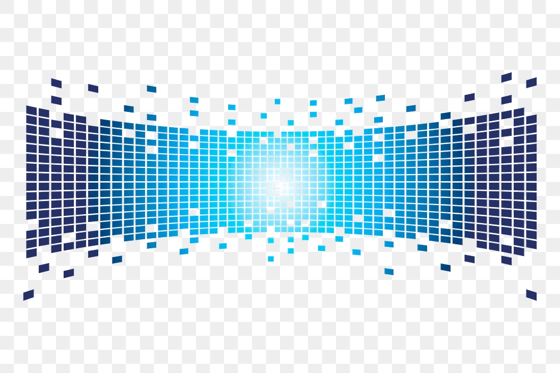 Blue visualizer png sticker, modern | Free PNG - rawpixel