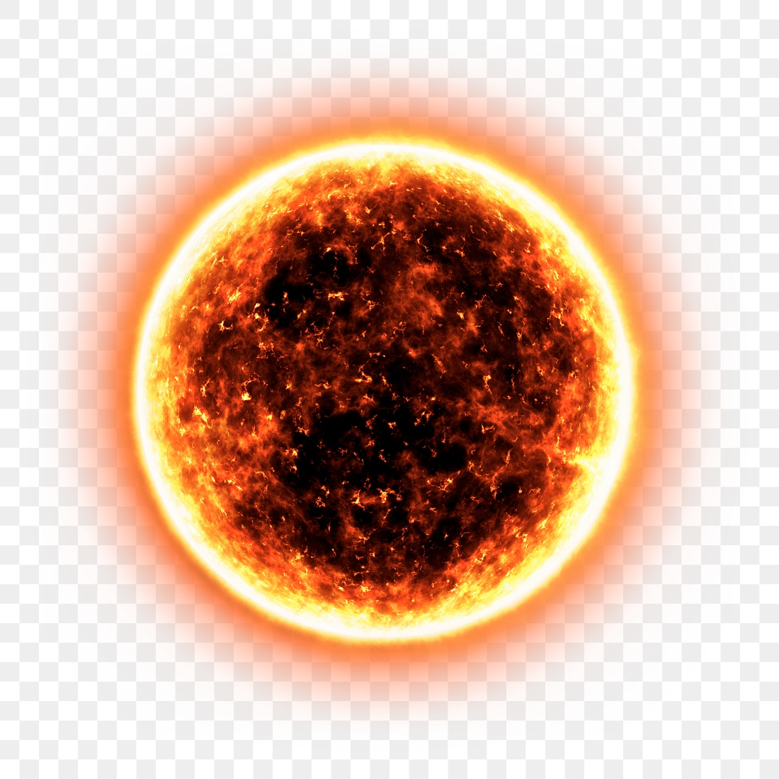 Glowing sun png sticker, solar | Free PNG - rawpixel