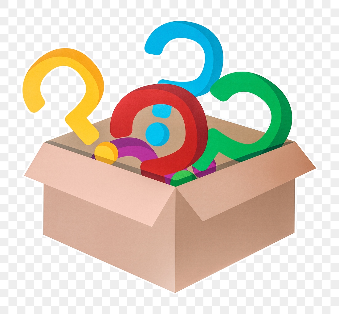 Question mark box png sticker, | Premium PNG - rawpixel