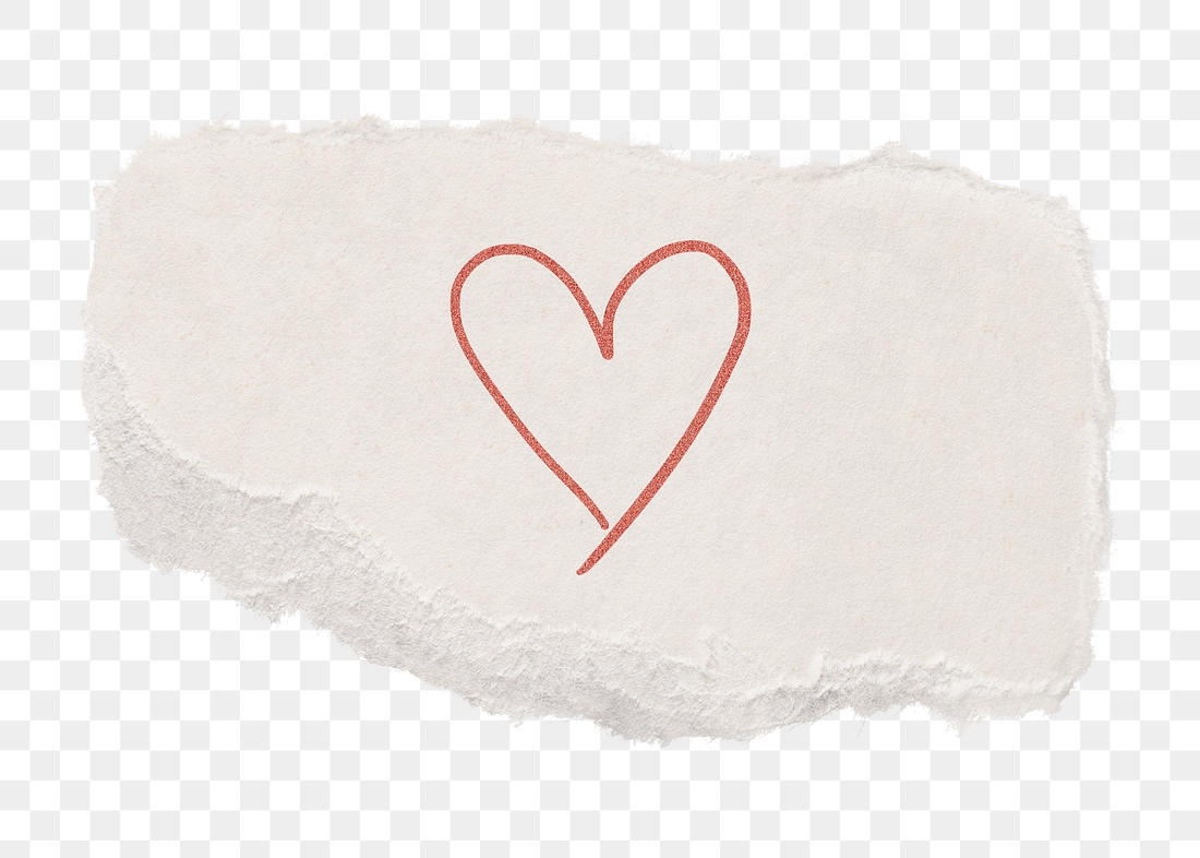 Heart png sticker, ripped paper | Premium PNG - rawpixel