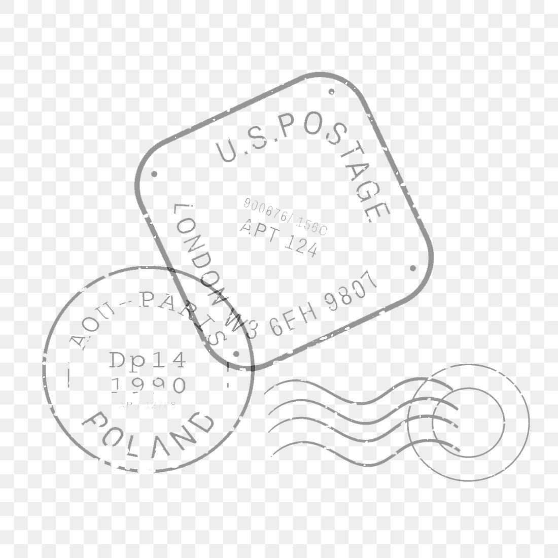 Postage stamp png sticker, Ephemera | Premium PNG - rawpixel