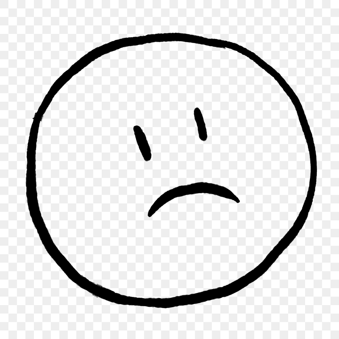 Moody png emoji doodle, illustration, | Premium PNG - rawpixel