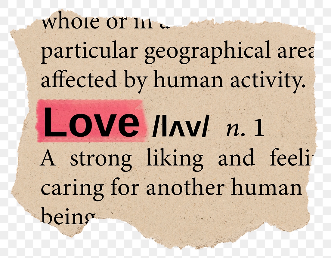 Love png dictionary word sticker, | Premium PNG - rawpixel