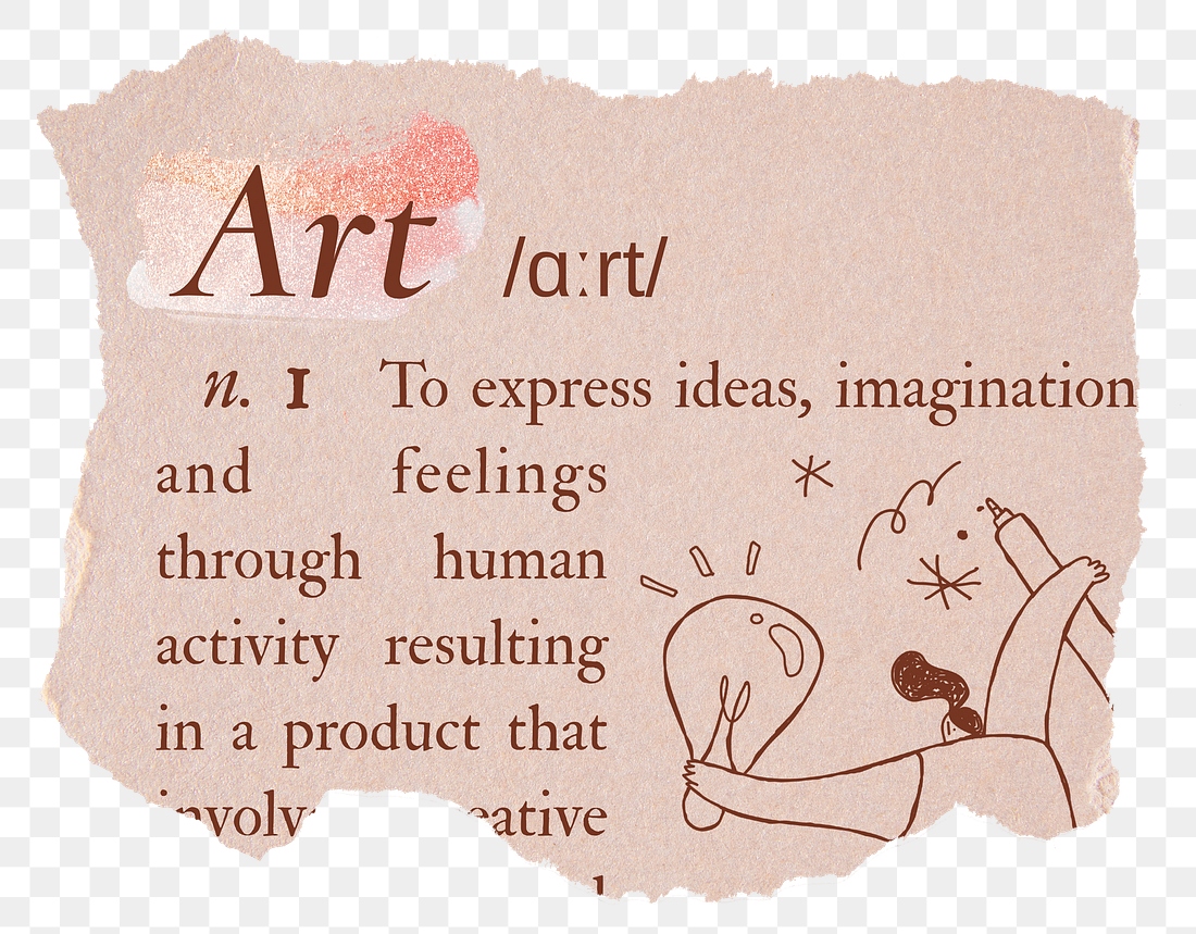 Art png dictionary word sticker, | Premium PNG - rawpixel