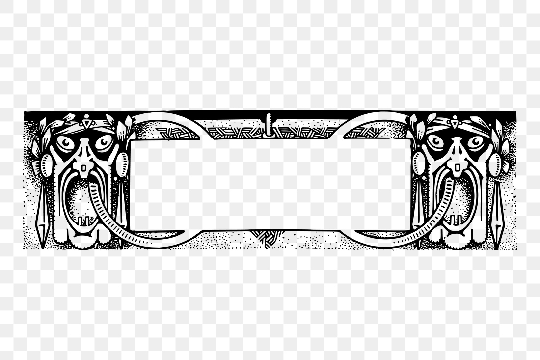 Horror ornament png frame sticker | Free PNG - rawpixel