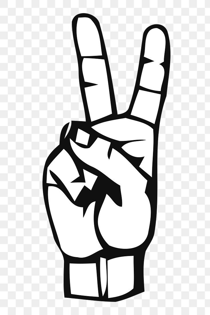 Peace sign hand png sticker, | Free PNG - rawpixel