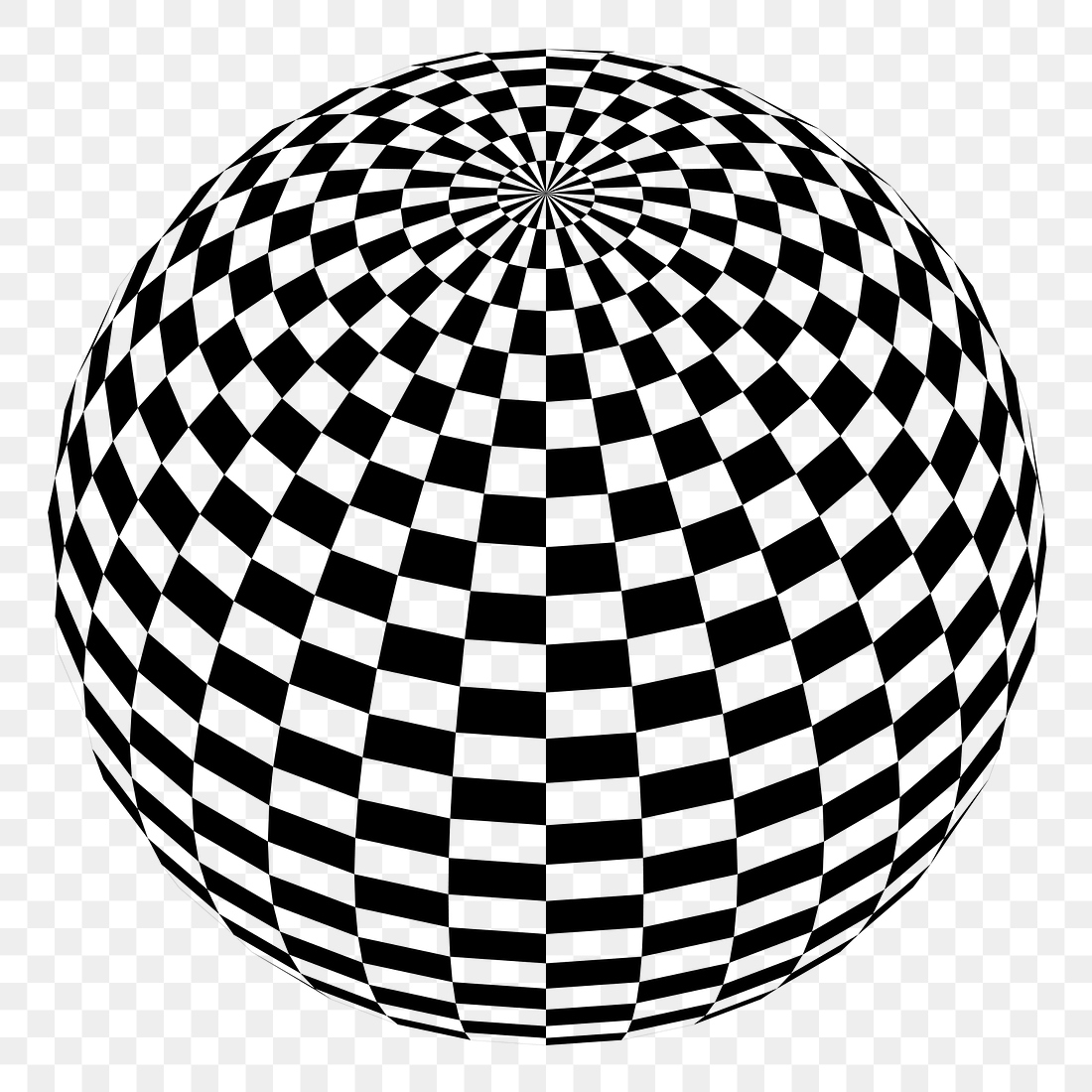 Checkered sphere png sticker, transparent | Free PNG - rawpixel