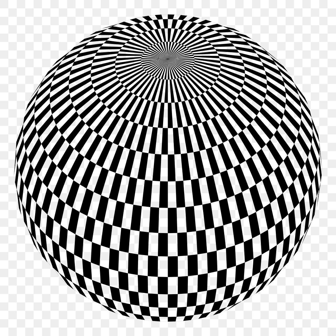 Checkered sphere png sticker, transparent | Free PNG - rawpixel
