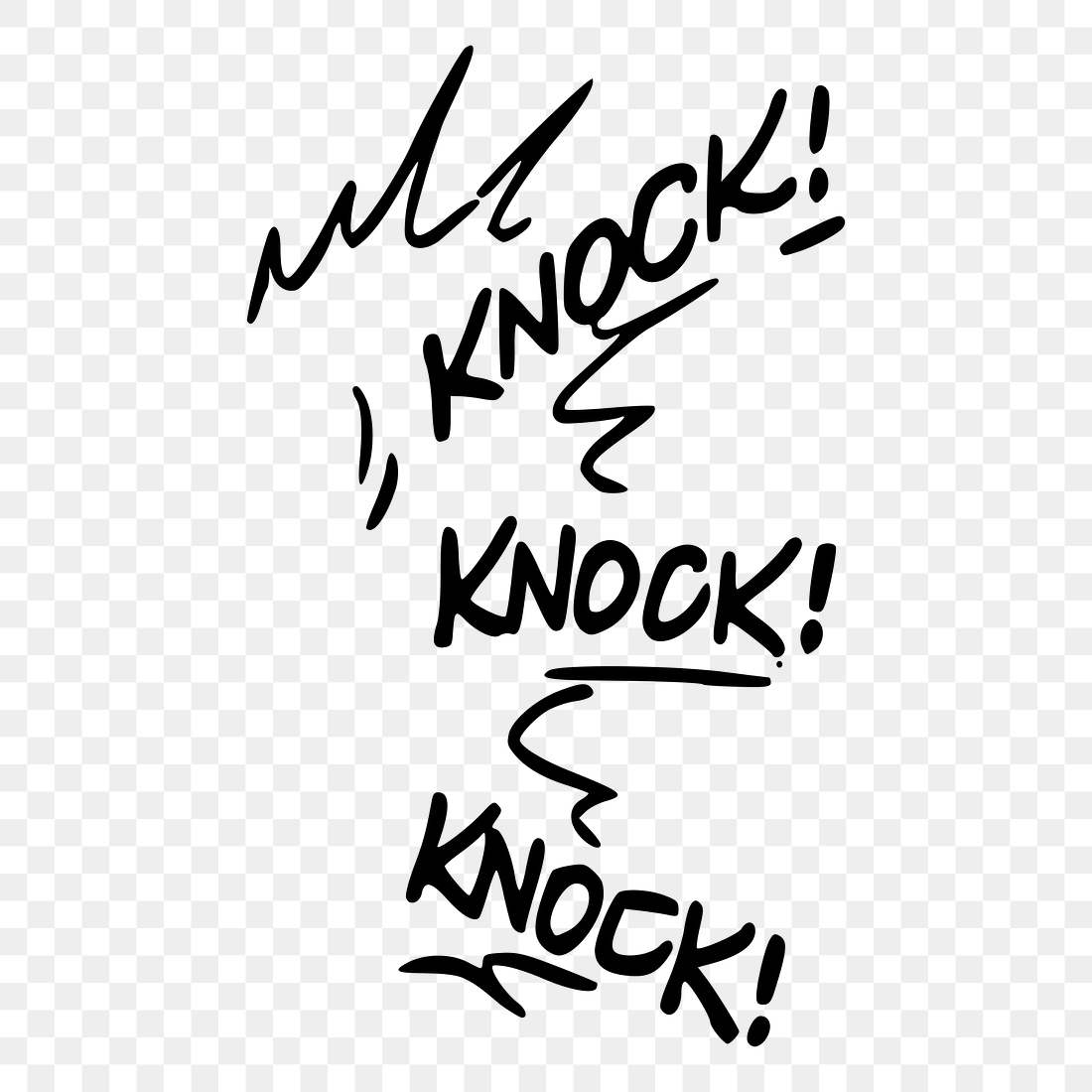 Png knock comic effect sticker, | Free PNG - rawpixel