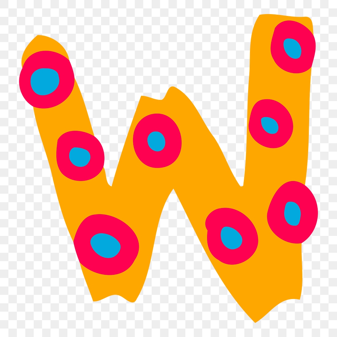 W alphabet png sticker, transparent | Free PNG - rawpixel