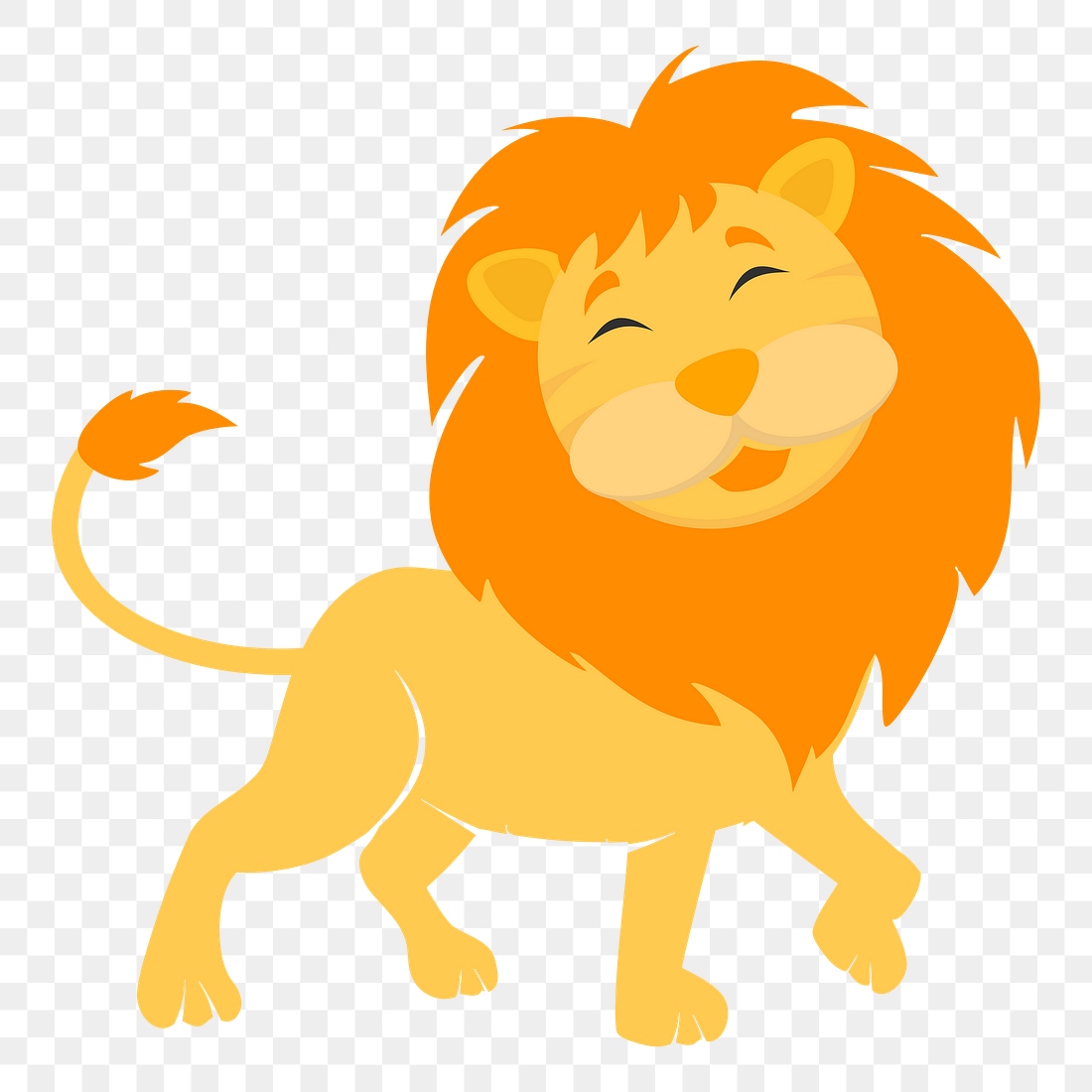 Cartoon lion png sticker, transparent | Free PNG - rawpixel