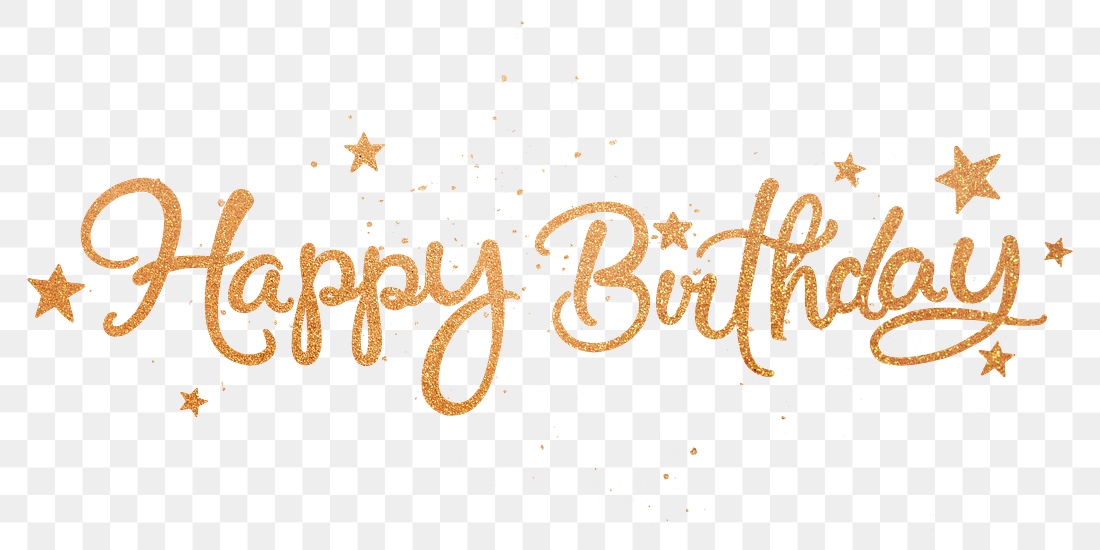 Happy birthday png, gold glittery | Premium PNG - rawpixel