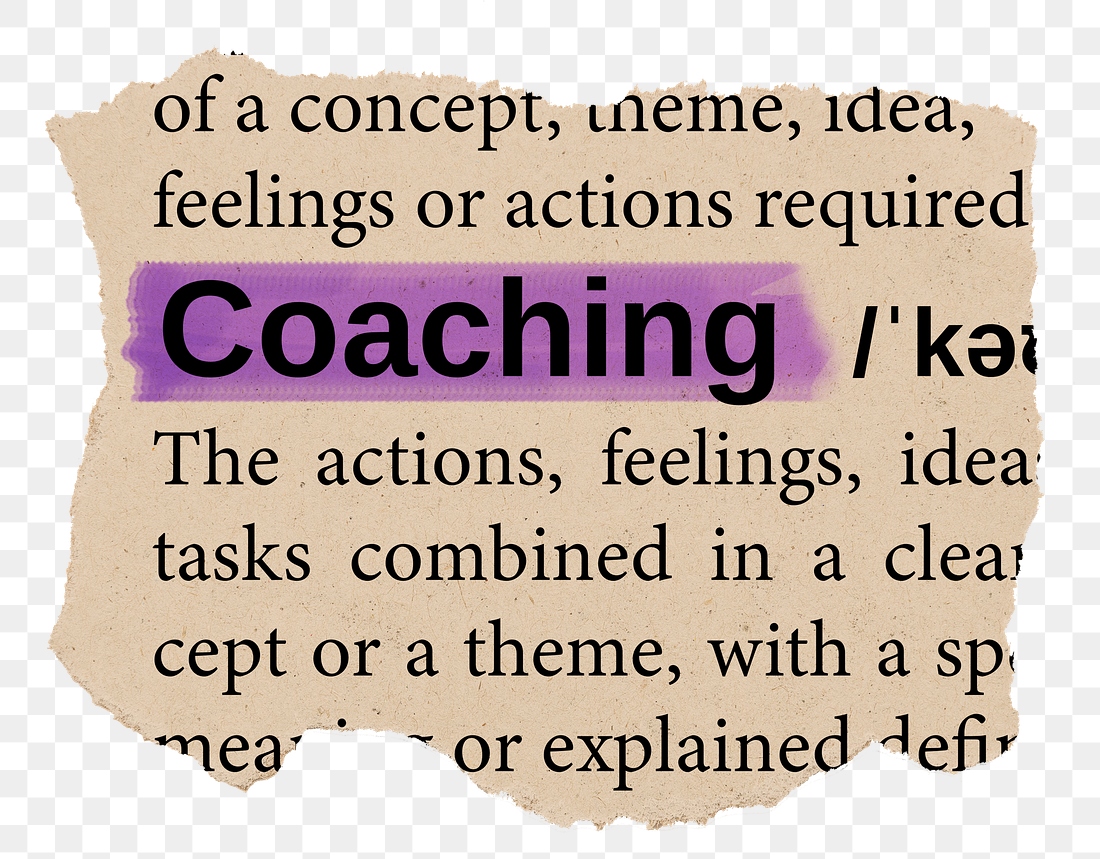Coaching png word sticker, torn | Free PNG - rawpixel