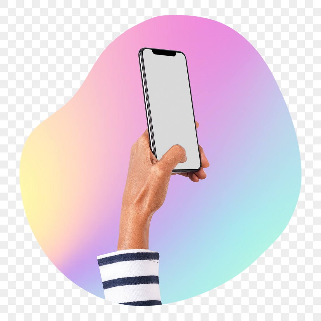 Hand using phone png, transparent | Premium PNG - rawpixel