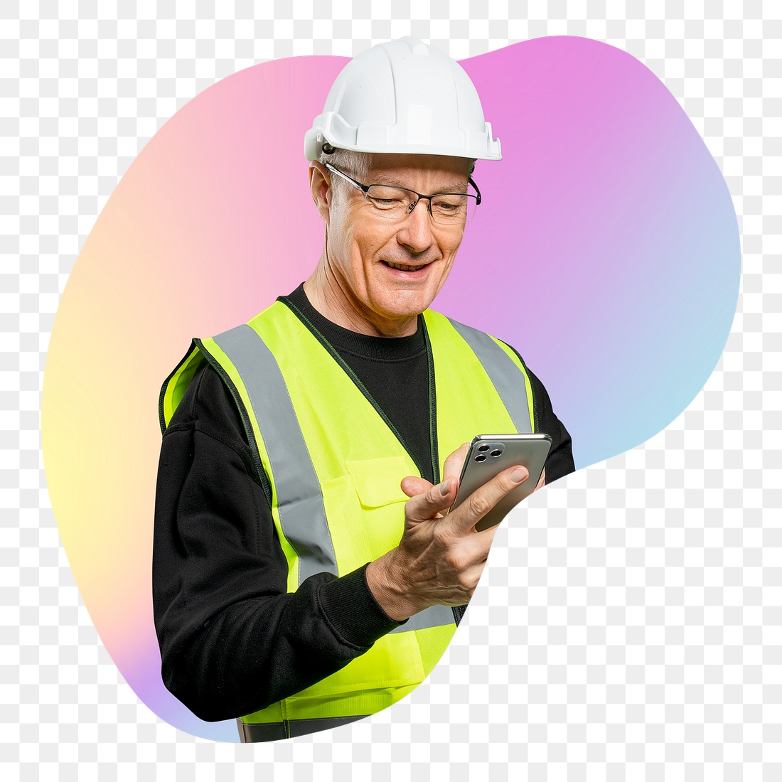 Construction contractor png, transparent background | Premium PNG ...