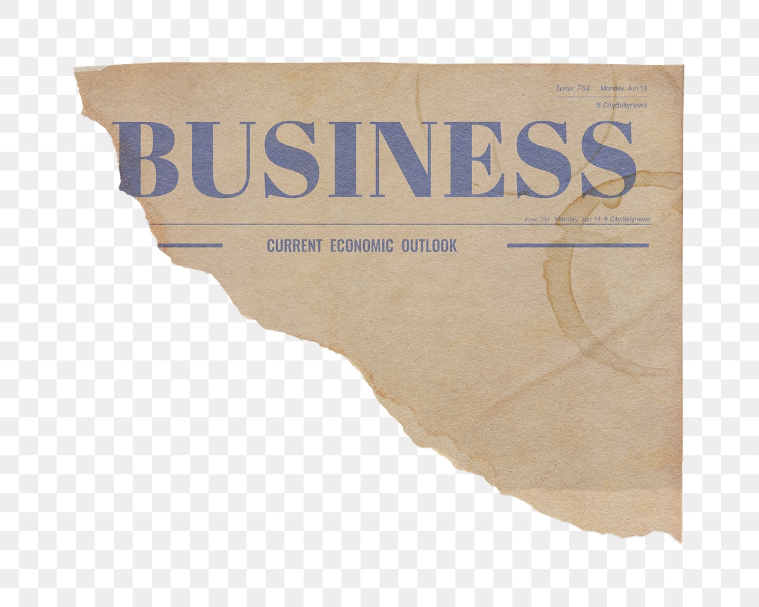 Vintage business png ripped newspaper | Premium PNG - rawpixel
