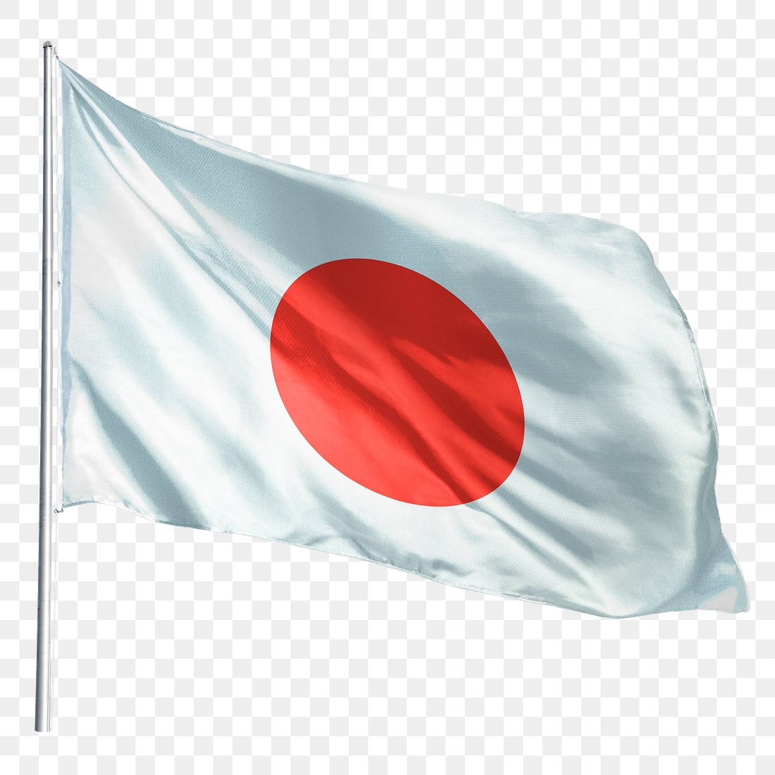 Japan png flag waving sticker, | Premium PNG - rawpixel