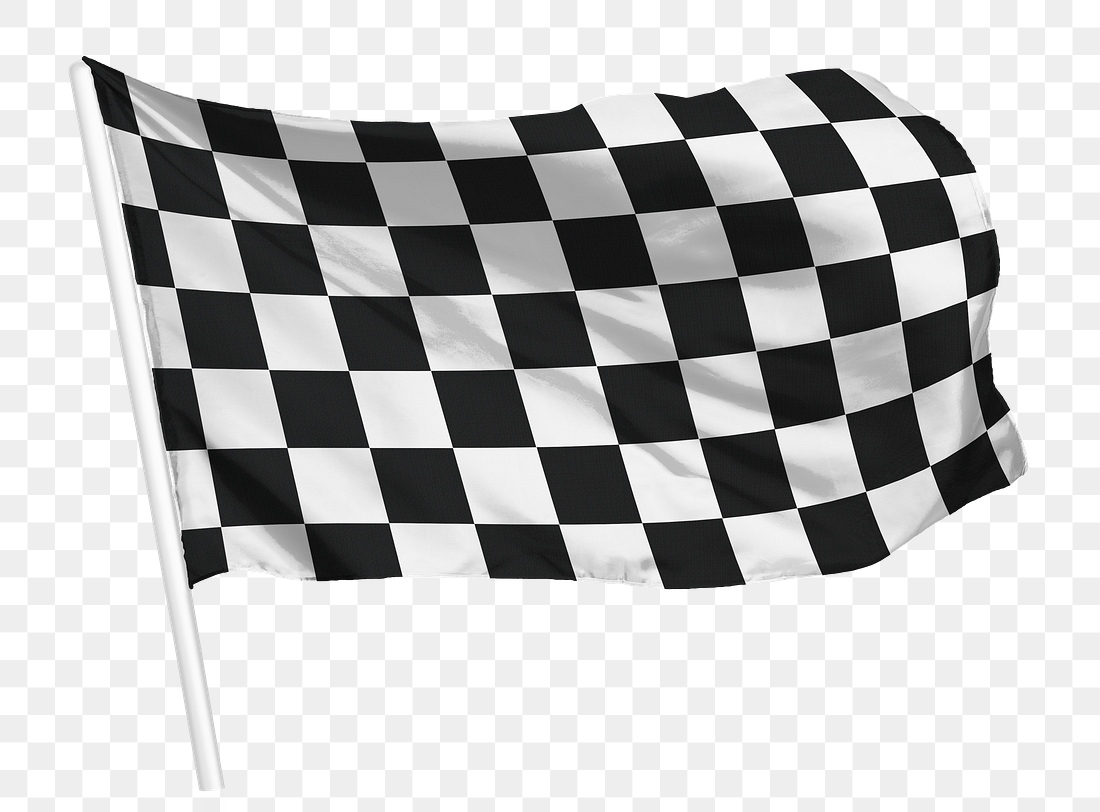Checkered racing png flag waving | Premium PNG - rawpixel