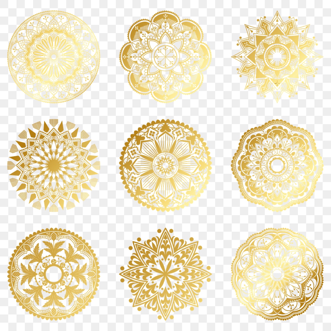 Golden arabesque patterned design element | Premium PNG - rawpixel