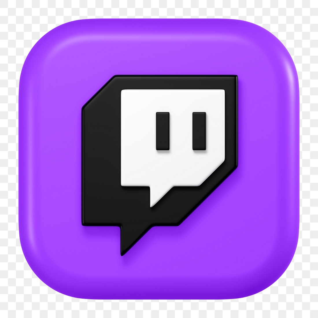 Twitch Icon Social Media 3d Premium Icons Rawpixel