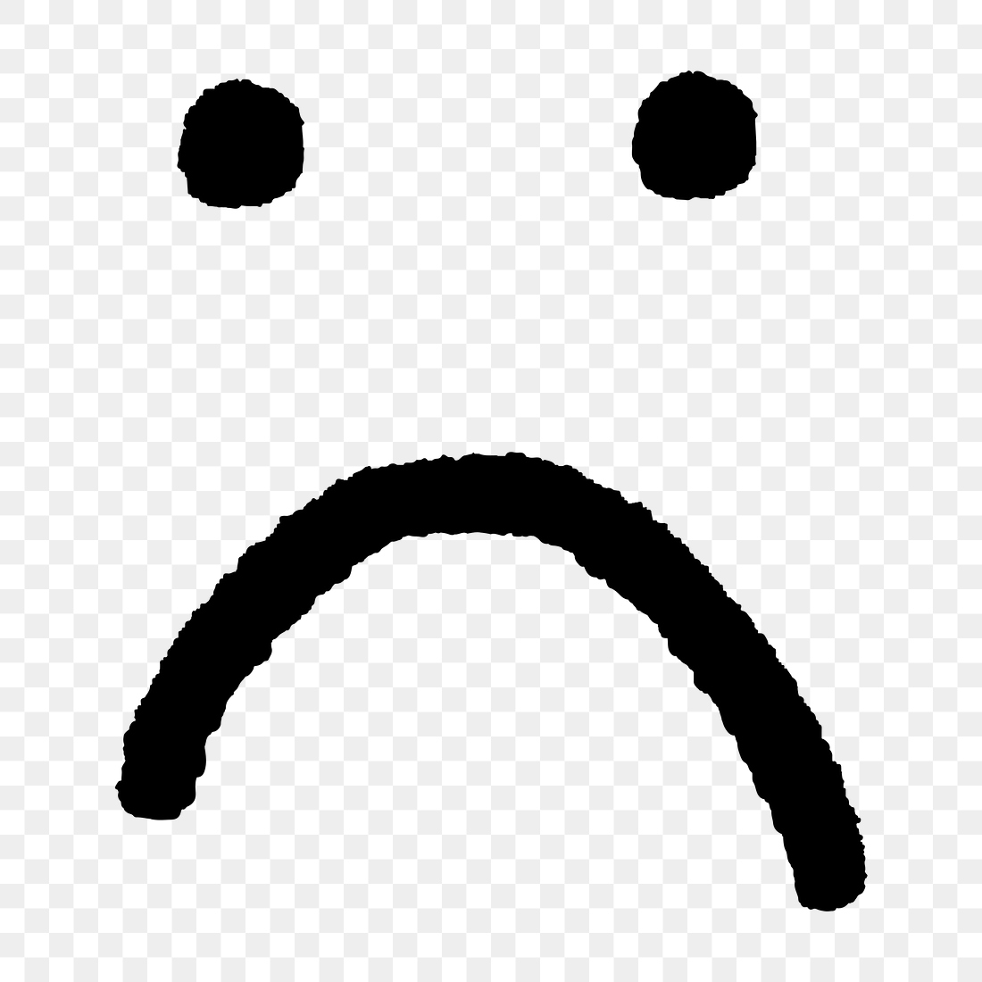 Sad face png sticker, emoticon | Premium PNG - rawpixel