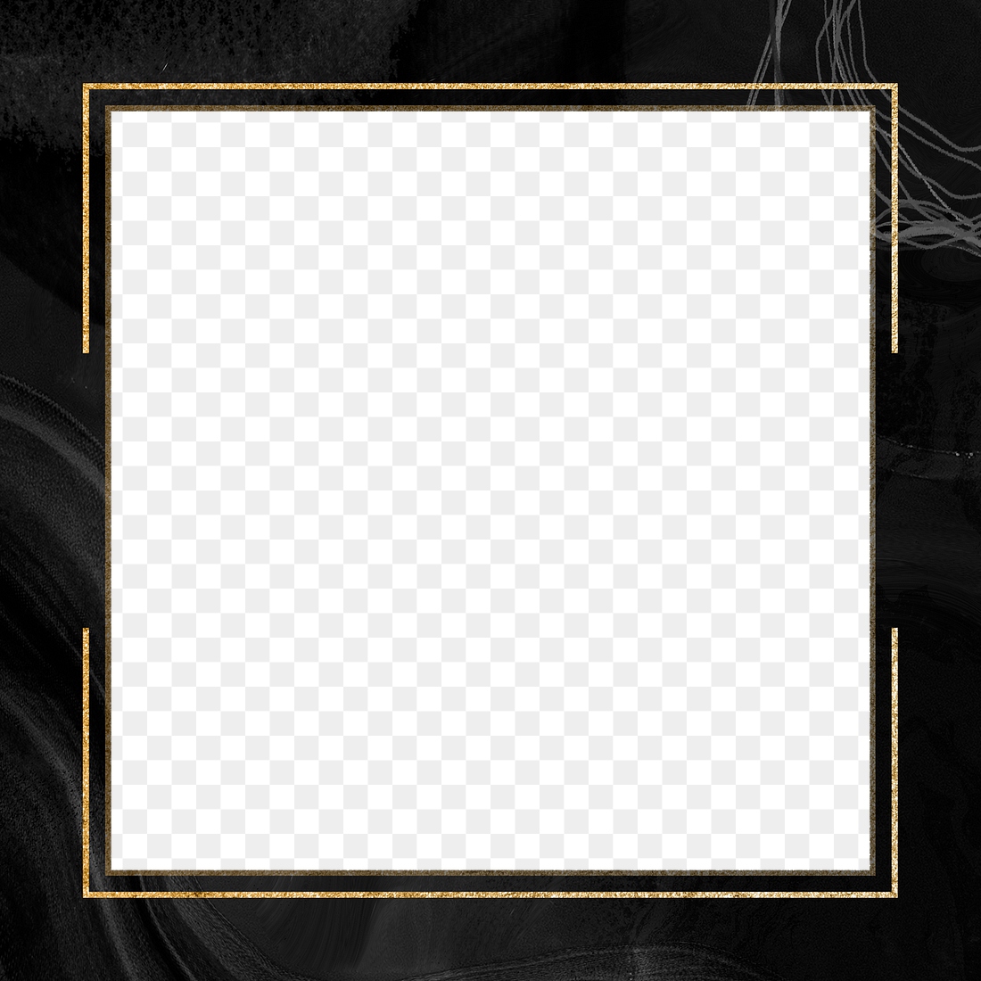 Png elegant rectangular frame black, | Premium PNG - rawpixel