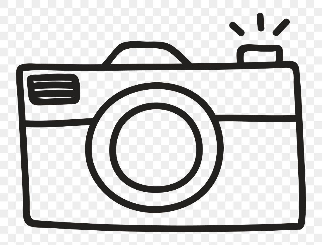 Camera doodle png sticker, transparent | Premium PNG - rawpixel