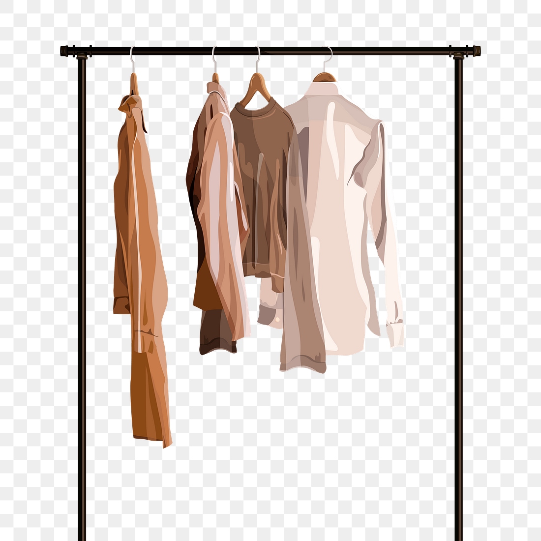Png aesthetic clothing rack sticker, | Premium PNG - rawpixel