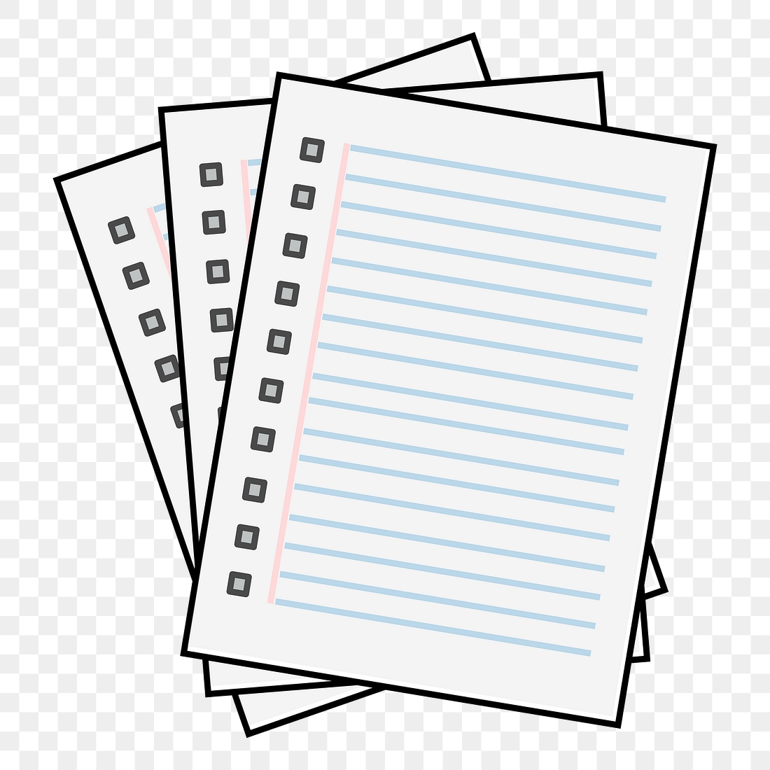 Ruled paper png illustration, transparent | Free PNG - rawpixel