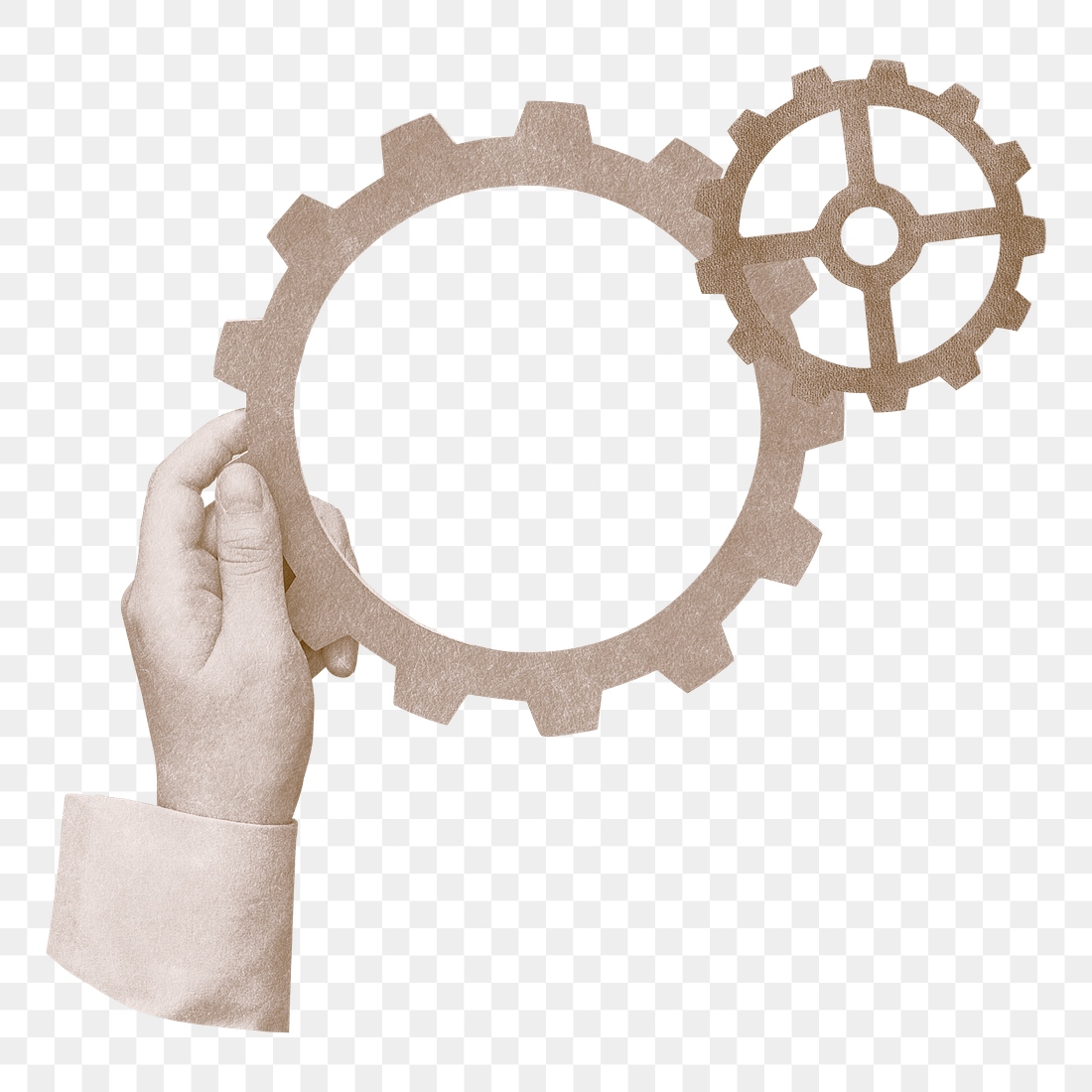 Hand moving cogwheel png sticker, | Premium PNG - rawpixel
