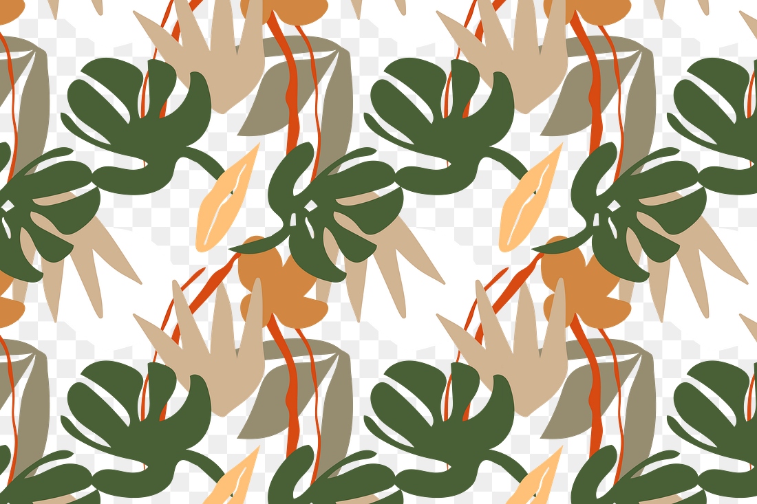 Leaf pattern png background, transparent | Premium PNG - rawpixel