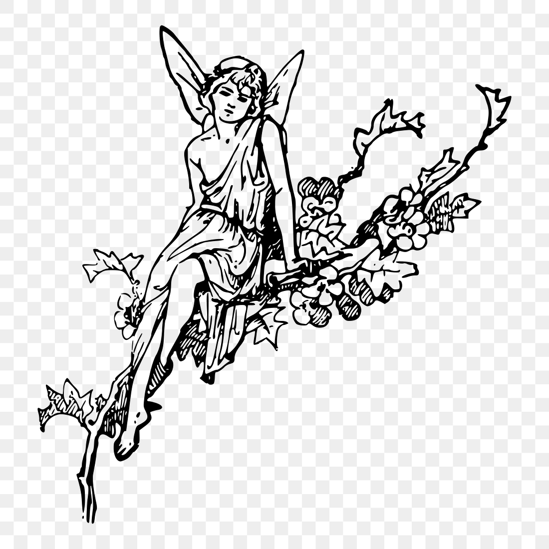 Fairy png illustration, transparent background. | Free PNG - rawpixel