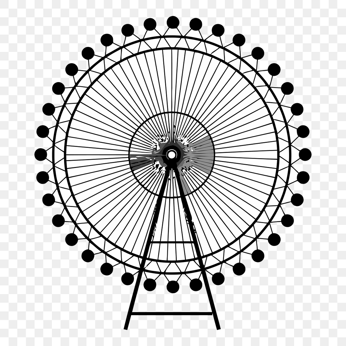 Ferris wheel png illustration, transparent | Free PNG - rawpixel