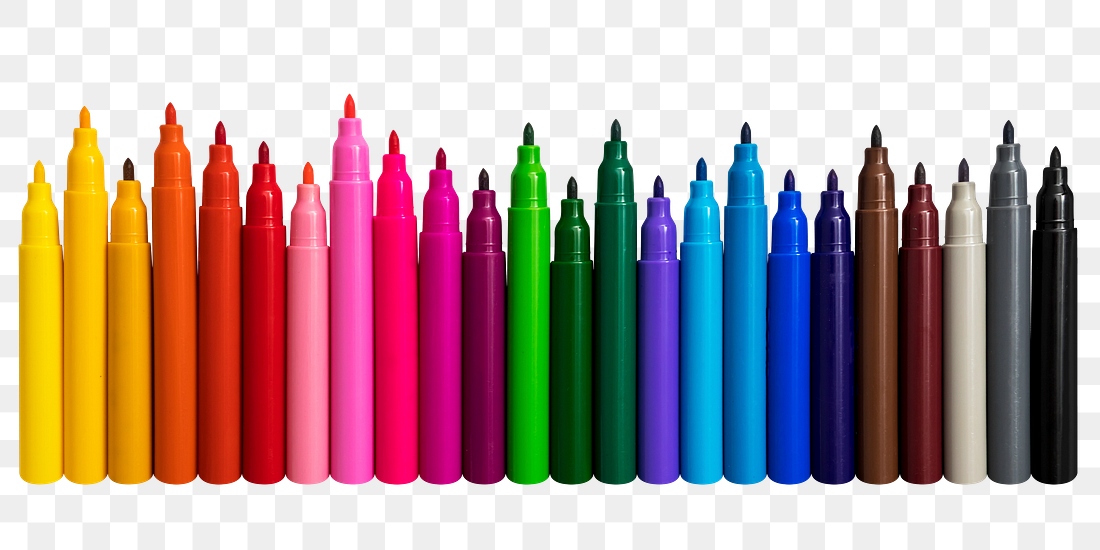 Colored pens png sticker, transparent | Free PNG - rawpixel