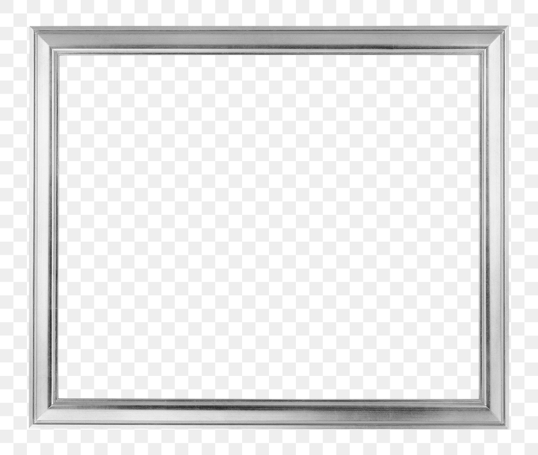 Silver frame png sticker, transparent | Free PNG - rawpixel