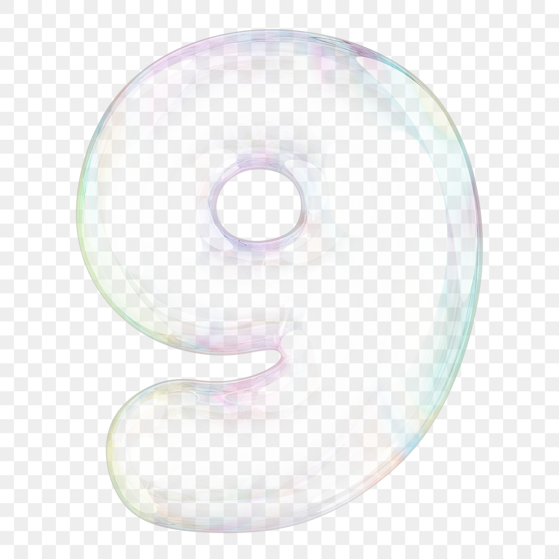 9 number png sticker, 3D | Premium PNG - rawpixel