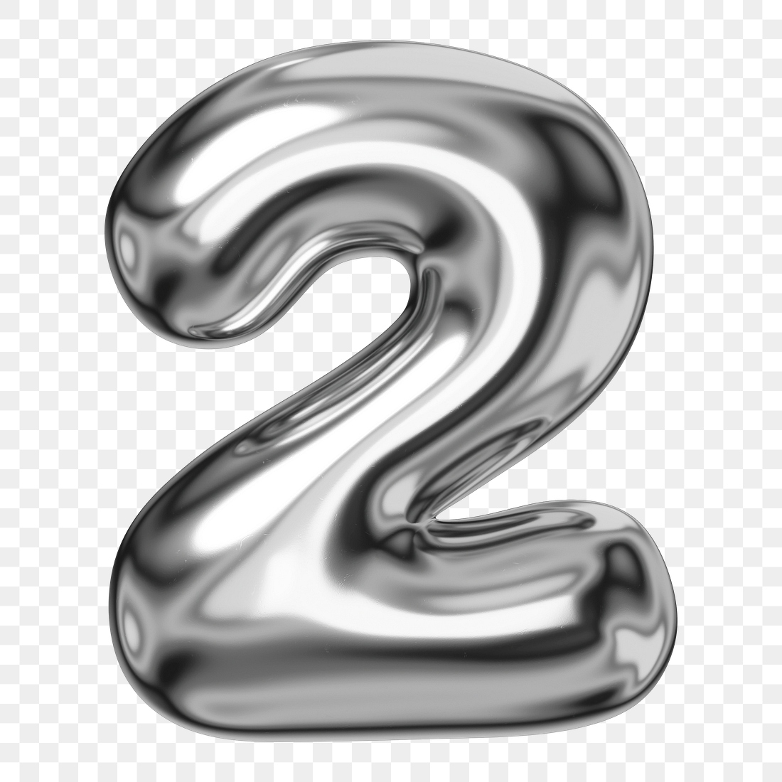 2 number png sticker, 3D | Premium PNG - rawpixel