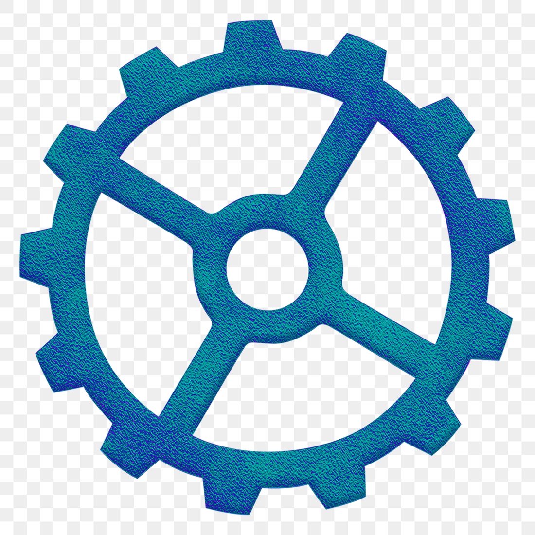 Blue cogwheel png sticker, transparent | Premium PNG - rawpixel