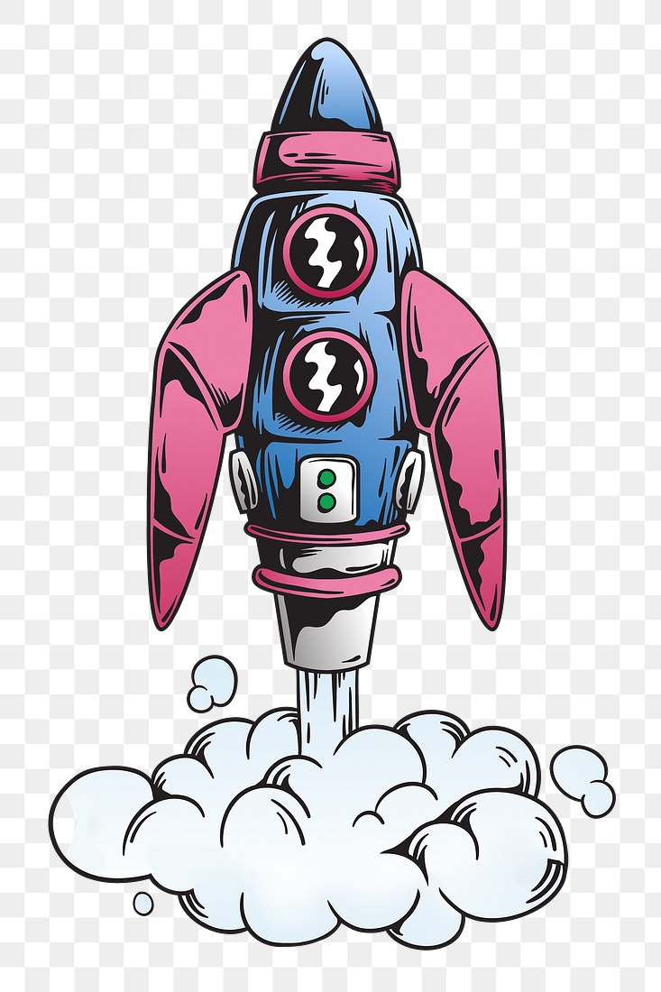 Rocket png sticker, pop art | Premium PNG - rawpixel