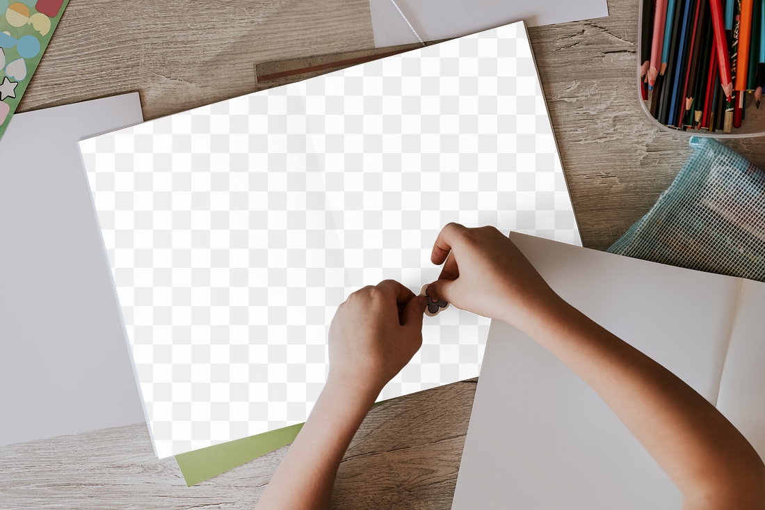 Paper png mockup, kids drawing | Premium PNG - rawpixel