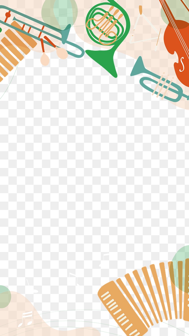 Music illustration png border frame, | Premium PNG - rawpixel