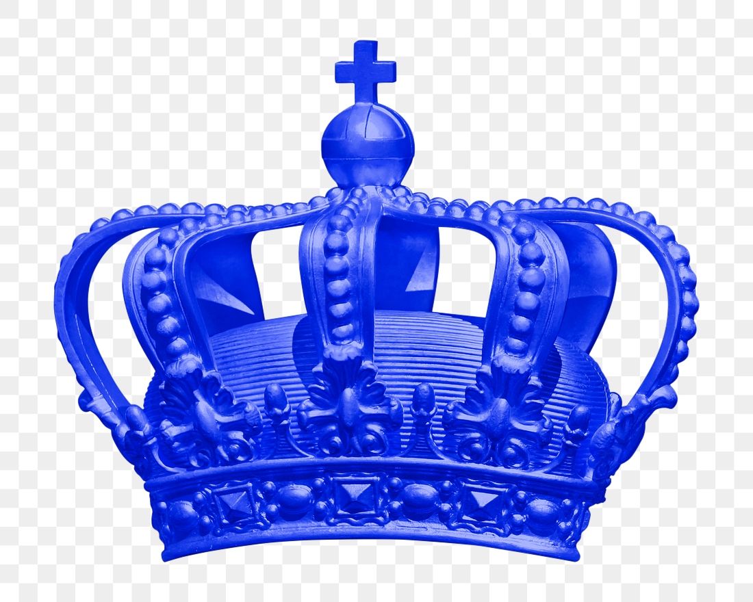 Blue crown png sticker, transparent | Free PNG - rawpixel