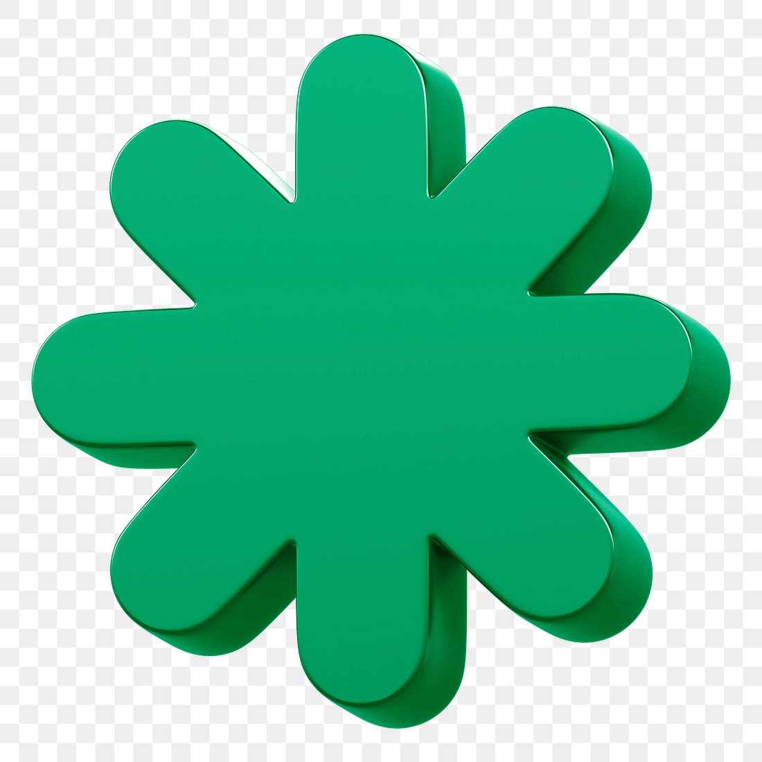 Green asterisk symbol png 3D | Premium PNG - rawpixel
