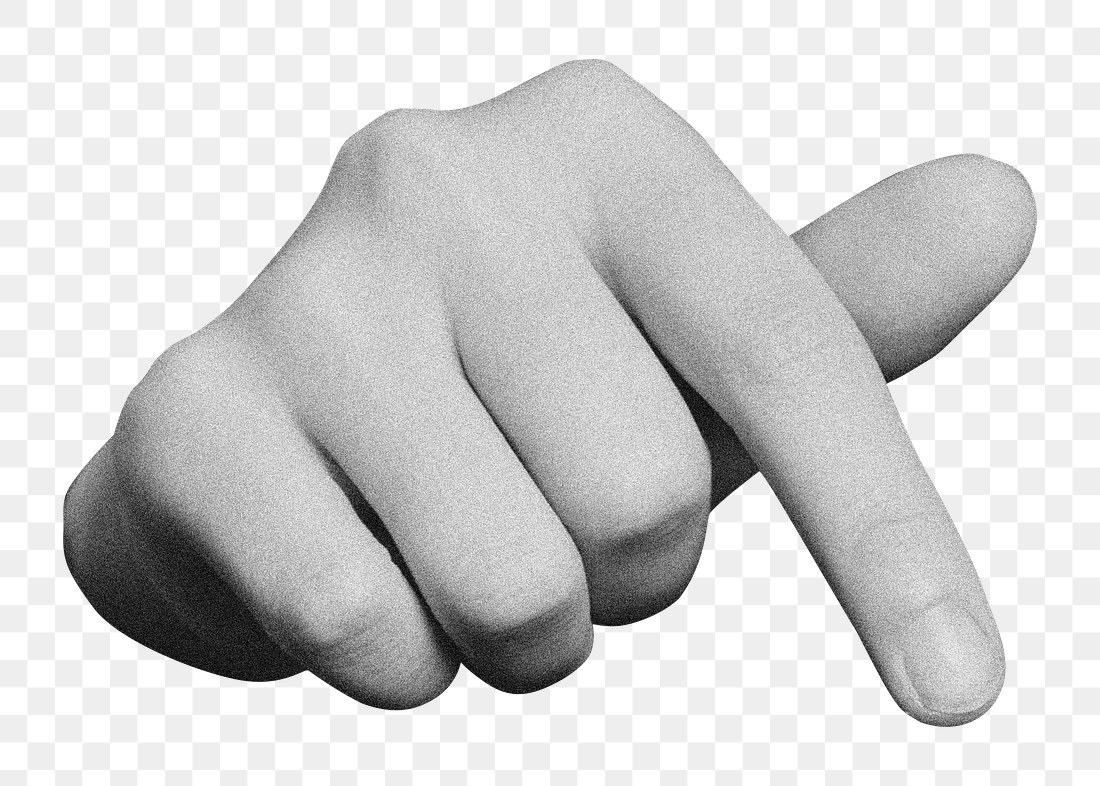 Finger pointing png sticker, hand | Premium PNG - rawpixel