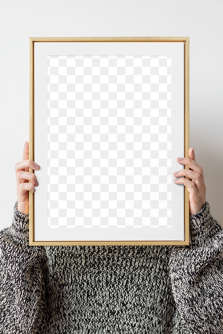 Picture frame png mockup, woman | Premium PNG - rawpixel
