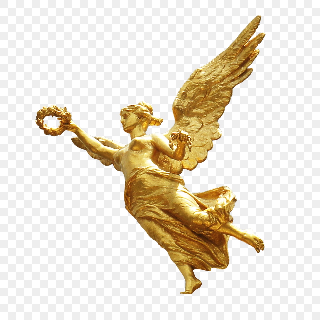 Png goddess Fama statue sticker | Free PNG - rawpixel