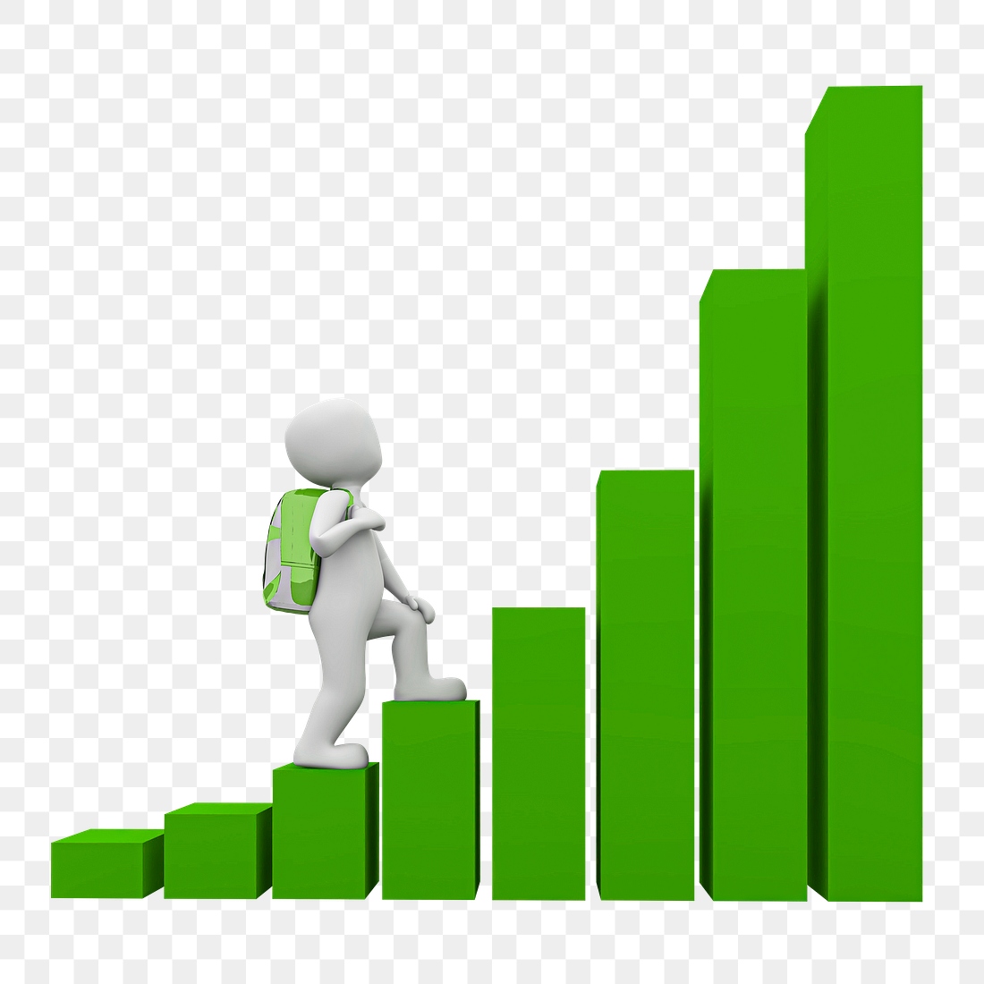 Business growth png sticker, 3D | Free PNG - rawpixel