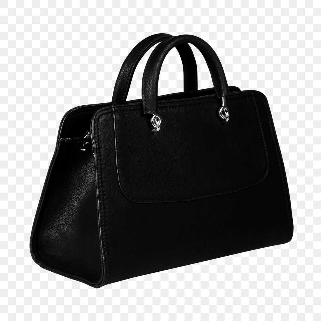 Black handbag png sticker, transparent | Free PNG - rawpixel